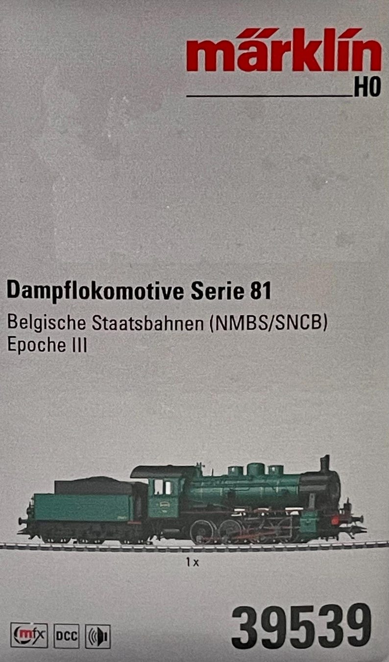 Märklin 39539 H0 Freight Train Steam Locomotive Series 81 of the NMBS ...