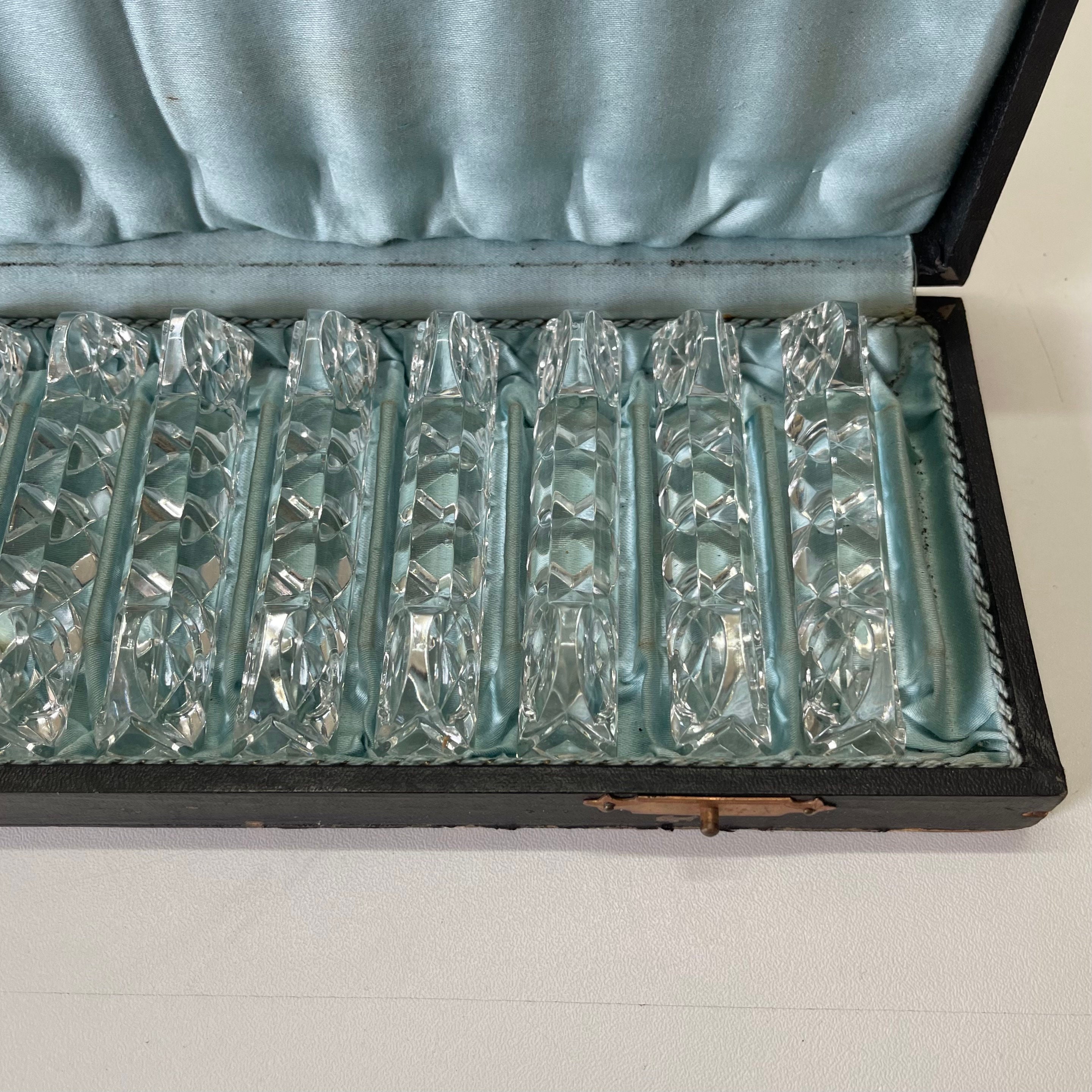 Antique Art Deco Hand Sharpened Crystal Knife Rests 12 Pcs - Etsy