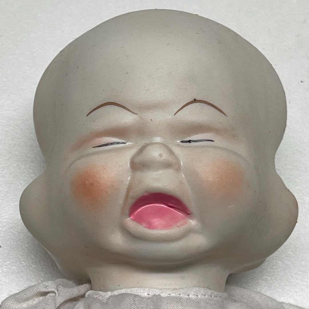 Vintage Edwardian Style Three Faces Doll 14" Porcelain Doll, Ca. 1970 ...