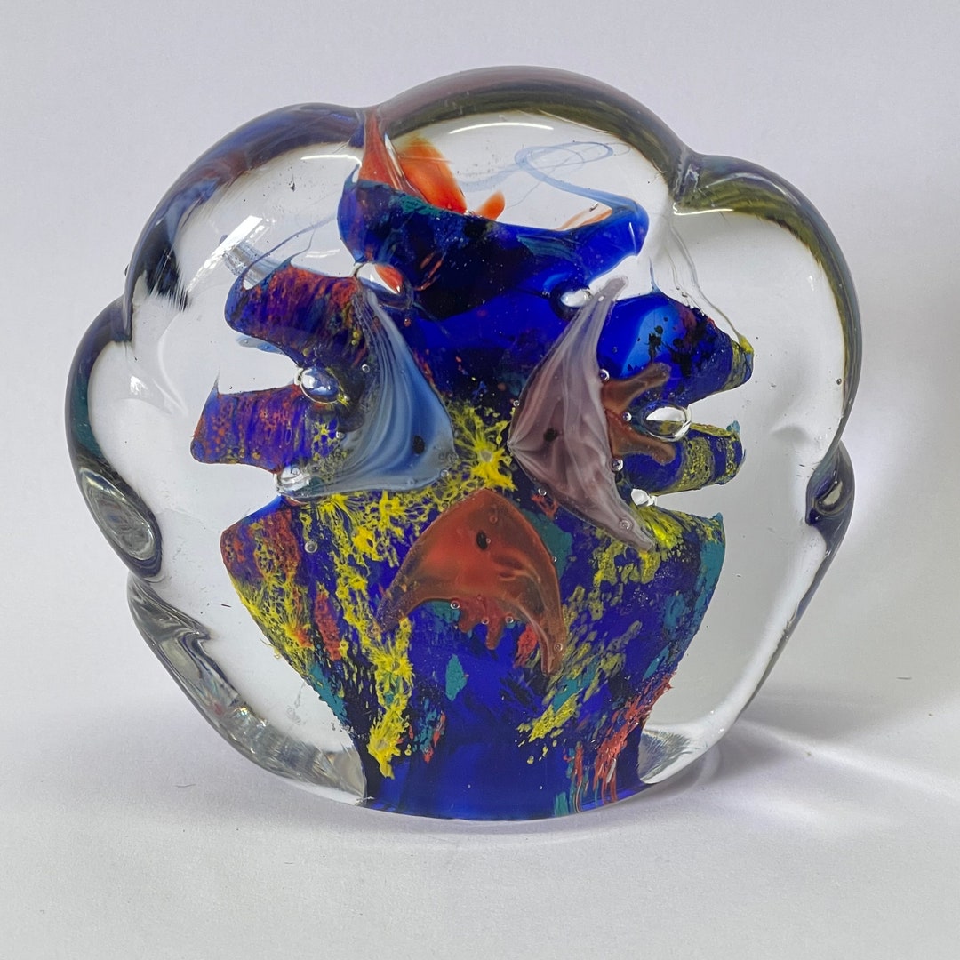 Murano Art Glass, Marine Paperweight (paperweight), Colored Aquarium ...