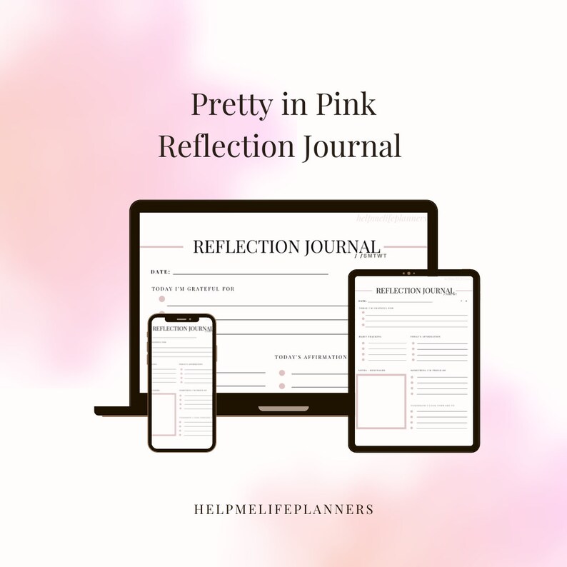 Pretty in Pink Reflection Journal - Etsy