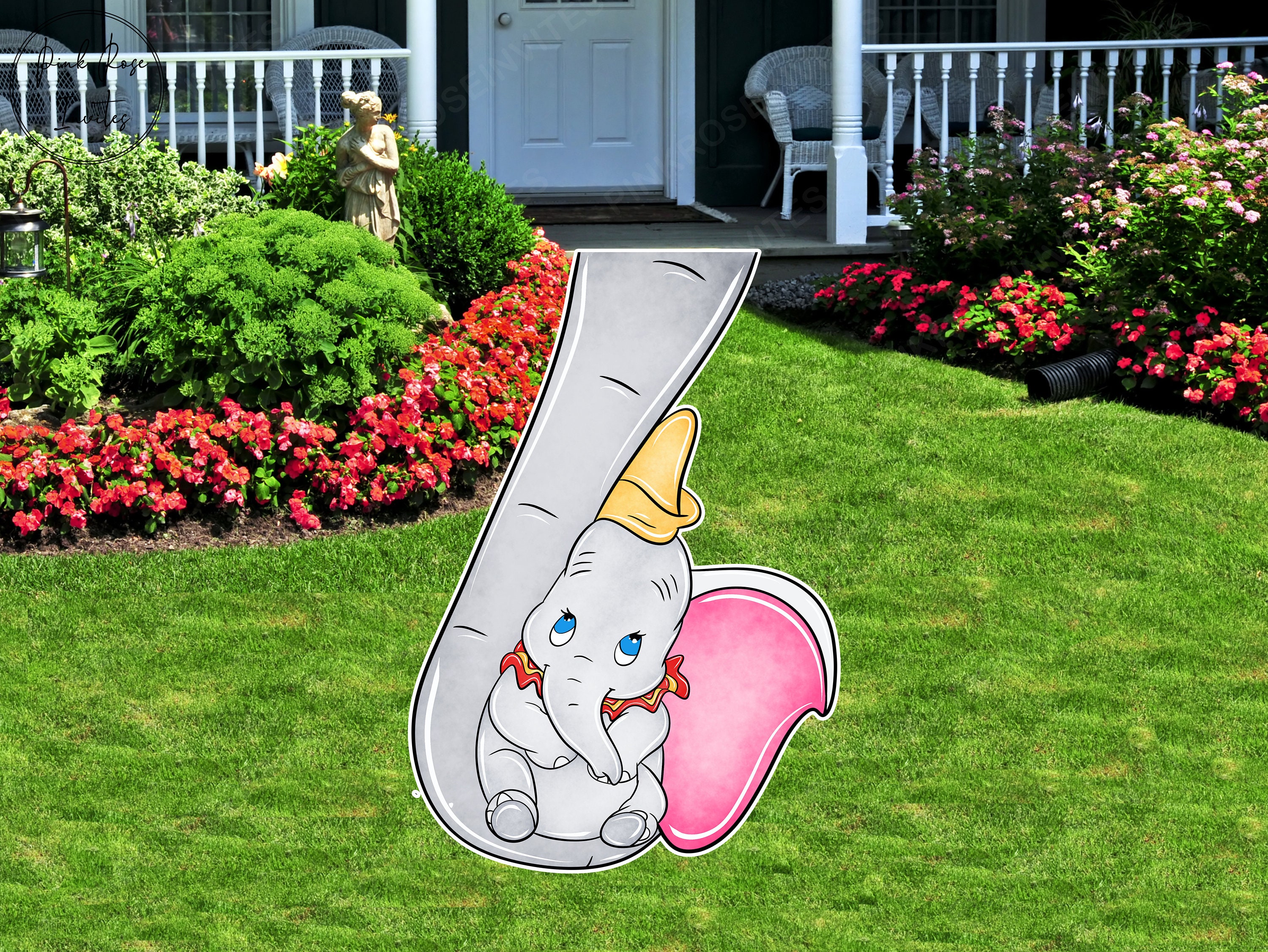 Baby Dumbo Cutouts Standees Yard Decor Lifesize Cutout Yard Sign Theme ...
