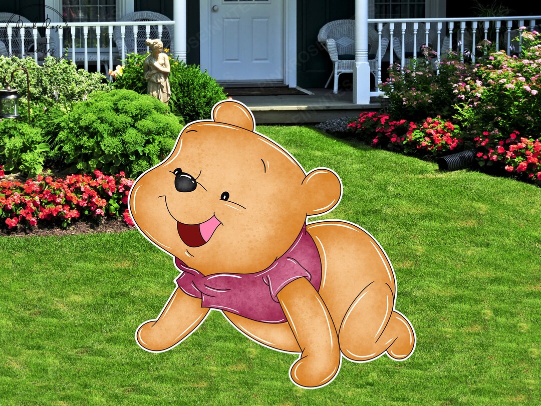 Winnie the Pooh Baby Cutouts Standees Yard Decor Lifesize Cutout Yard ...