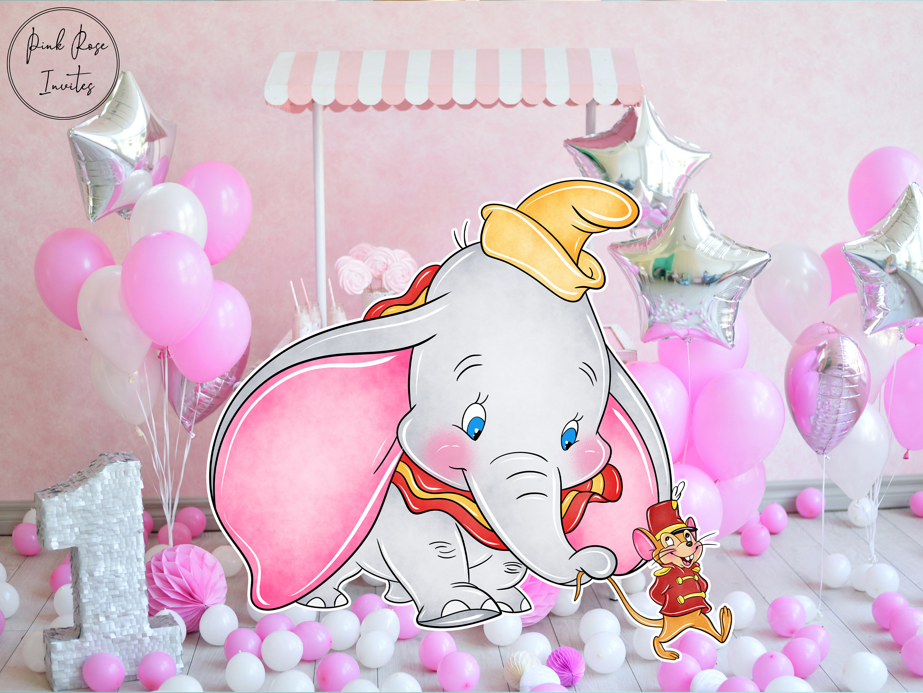 Baby Dumbo Cutouts Standees Yard Decor Lifesize Cutout Yard Sign Theme ...