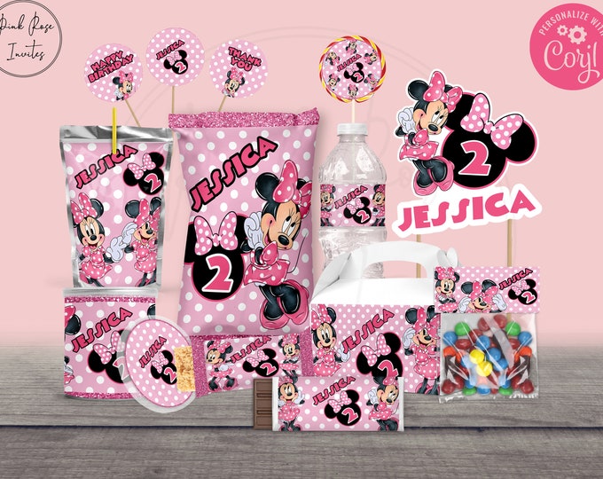 Minnie Mouse Party Favors, Minnie Mouse Party Supplies, Minnie Mouse ...
