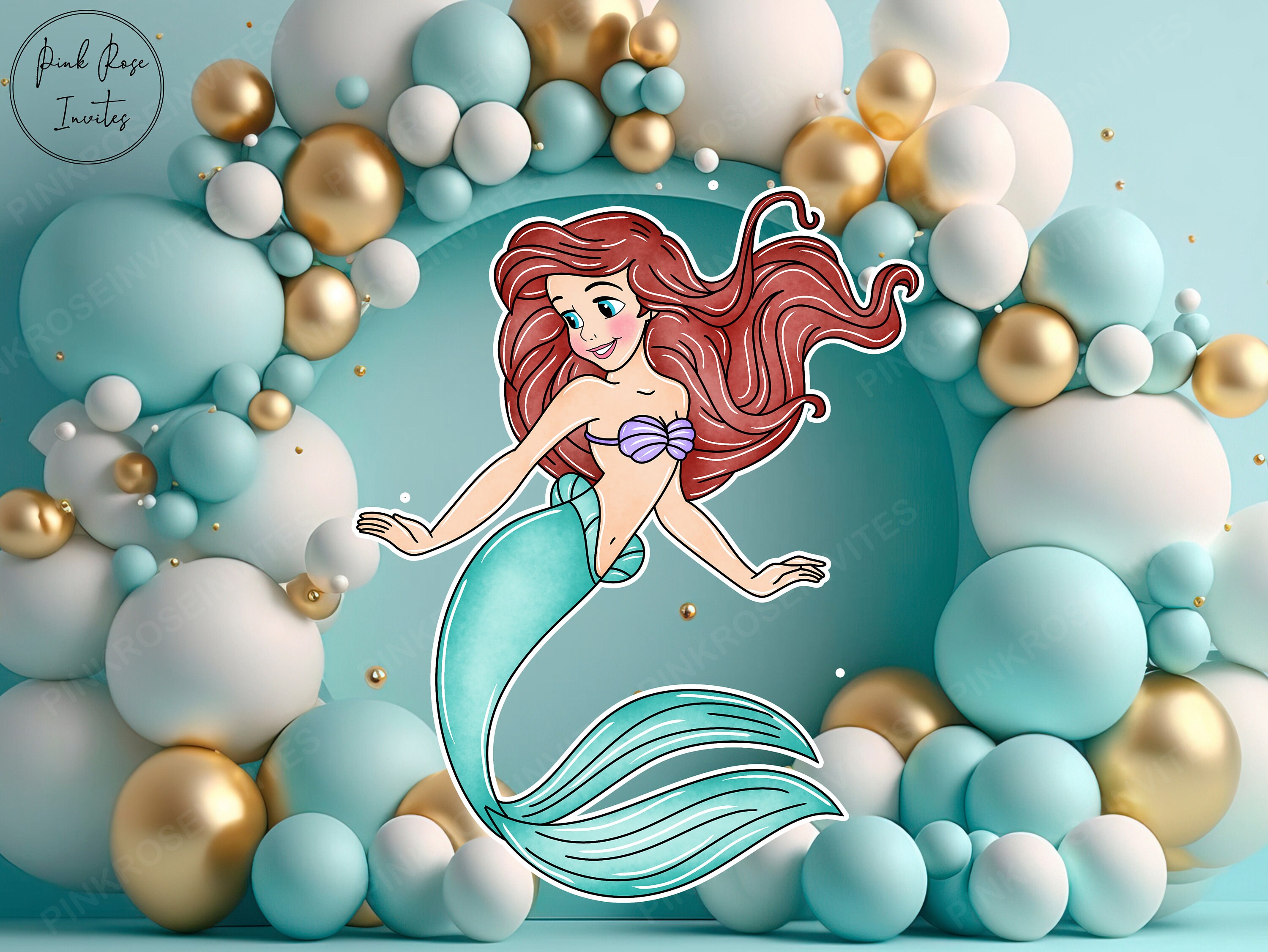 Cutout Little Mermaid Ariel Cutouts Standees Lifesize Cutout Yard Sign ...