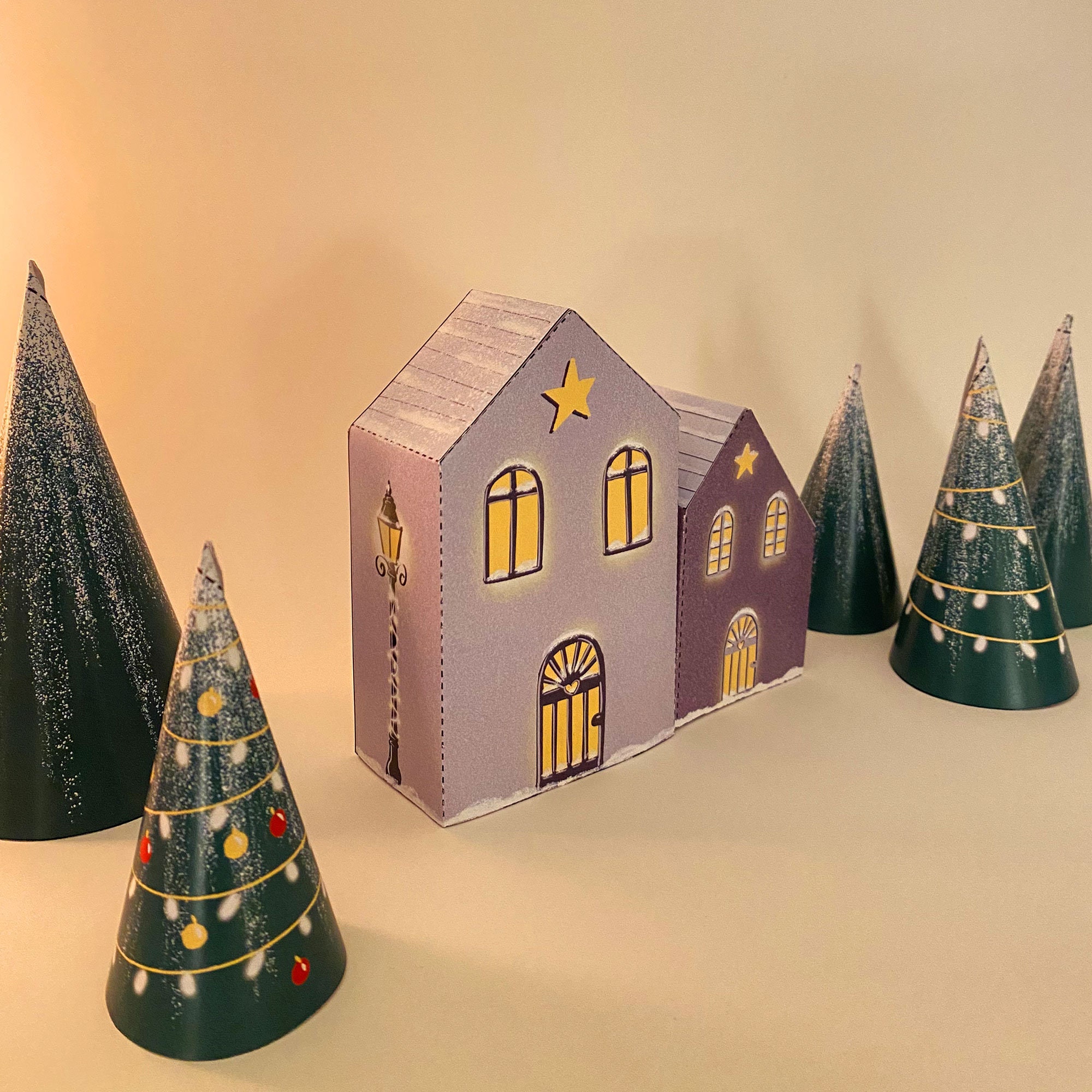 Christmas House Paper Craft Activity, Printable Christmas House ...