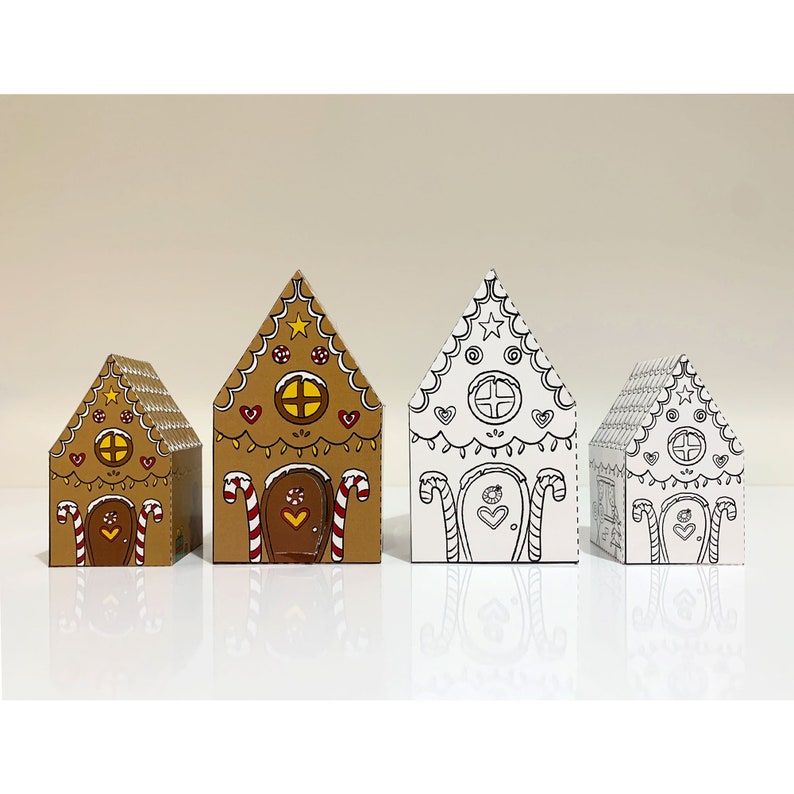 Gingerbread House Paper Craft Activity, Printable Gingerbread House ...