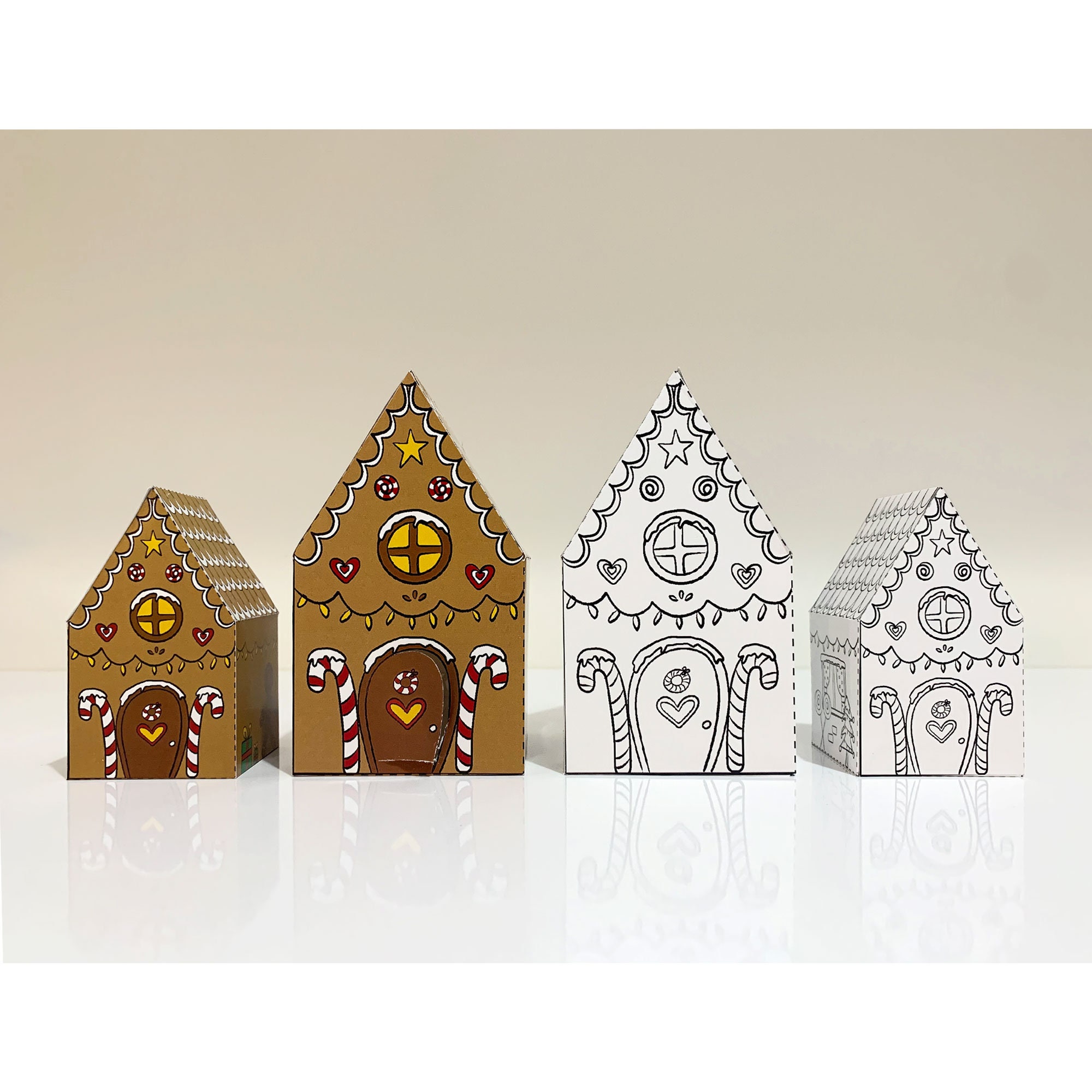 Gingerbread House Paper Craft Activity, Printable Gingerbread House ...