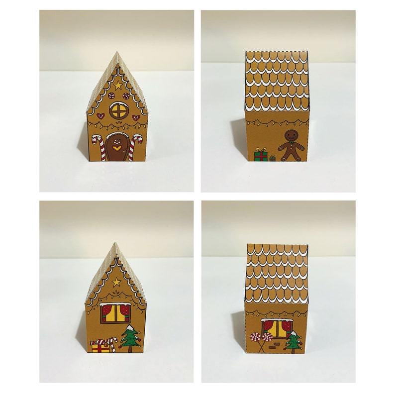 Gingerbread House Paper Craft Activity, Printable Gingerbread House ...