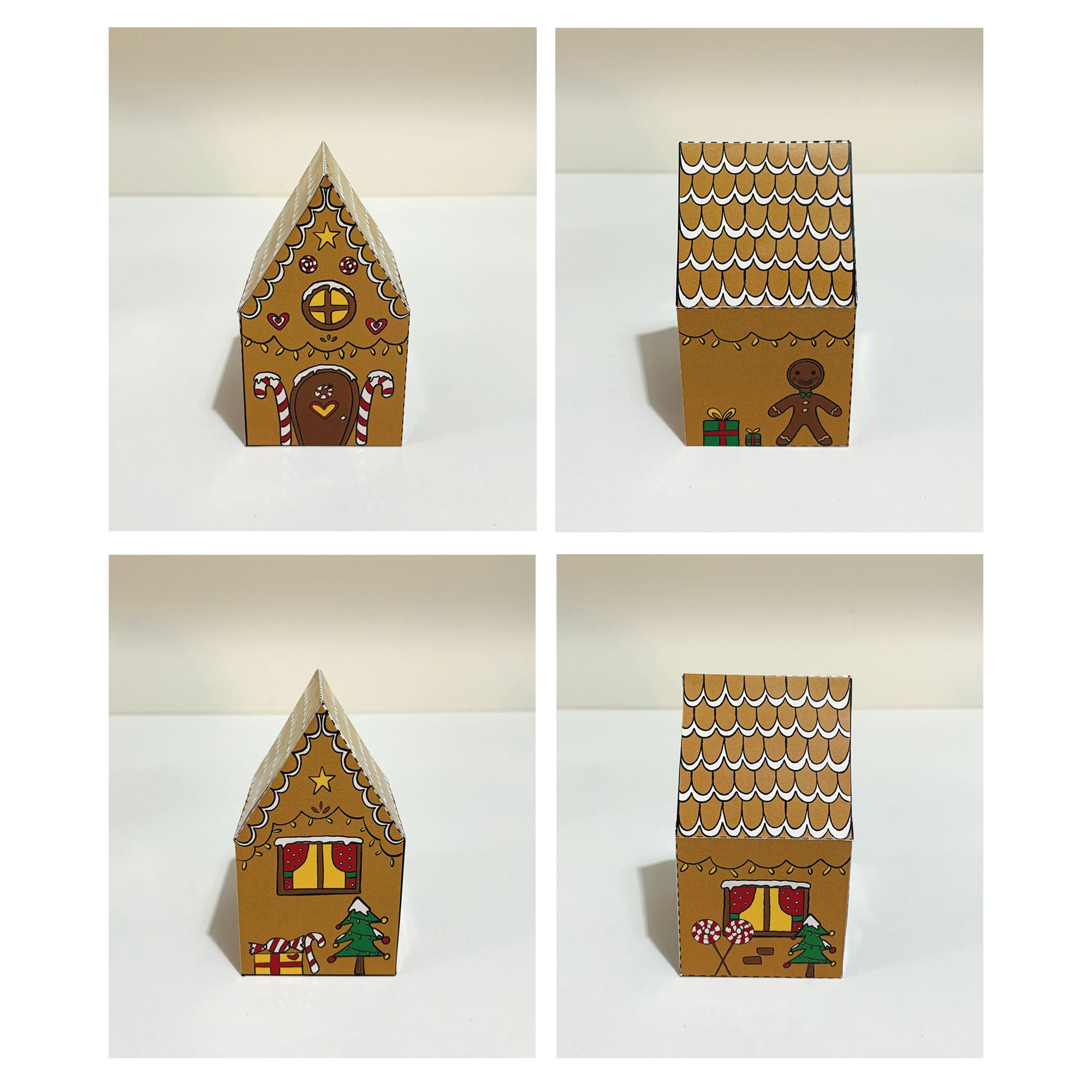 Gingerbread House Paper Craft Activity, Printable Gingerbread House ...