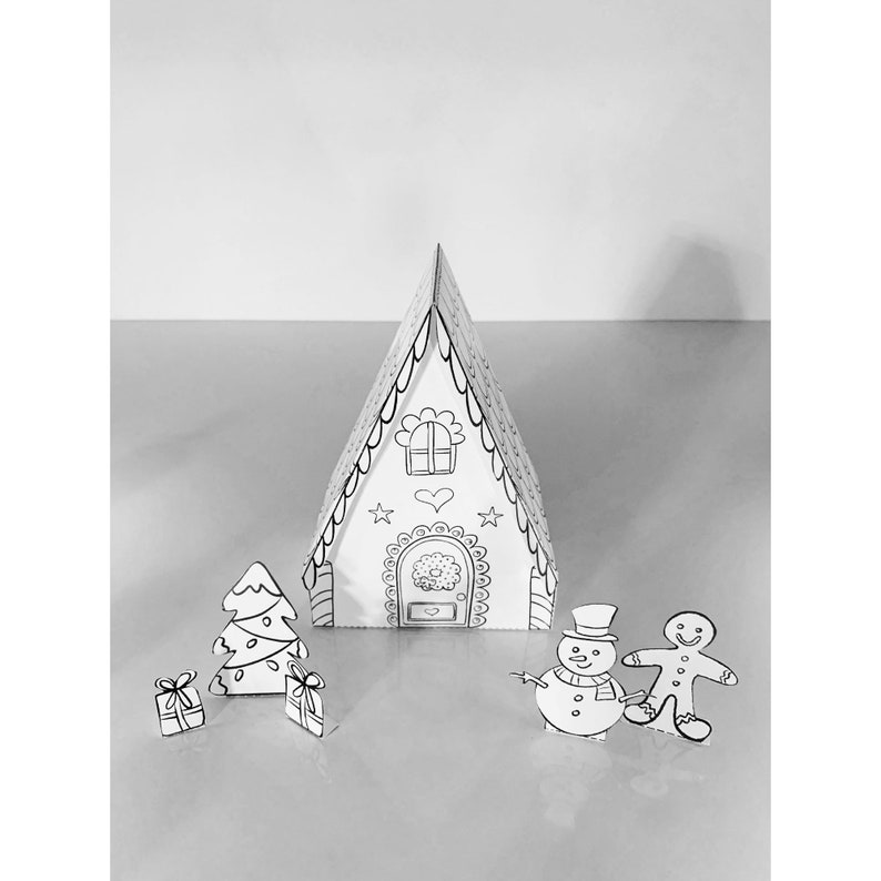 Gingerbread House Printable Paper Craft Activity, Printable House ...