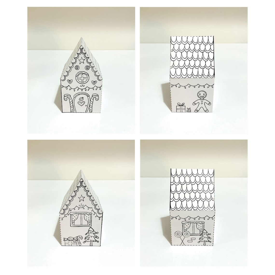 Gingerbread House Paper Craft Activity, Printable Gingerbread House ...