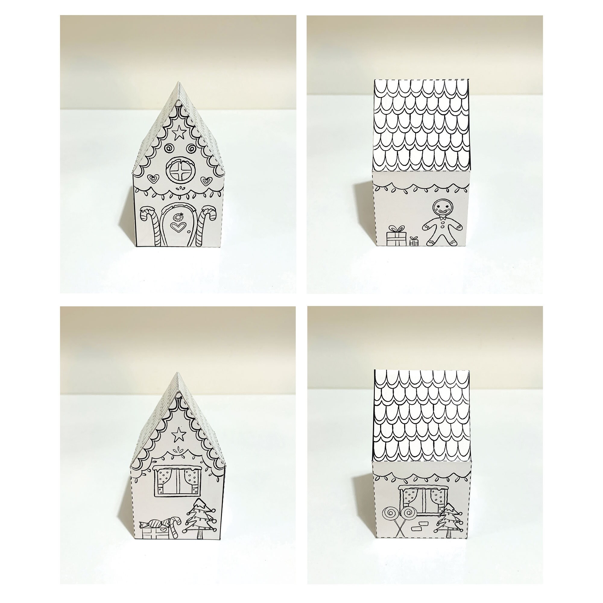 Gingerbread House Paper Craft Activity, Printable Gingerbread House ...