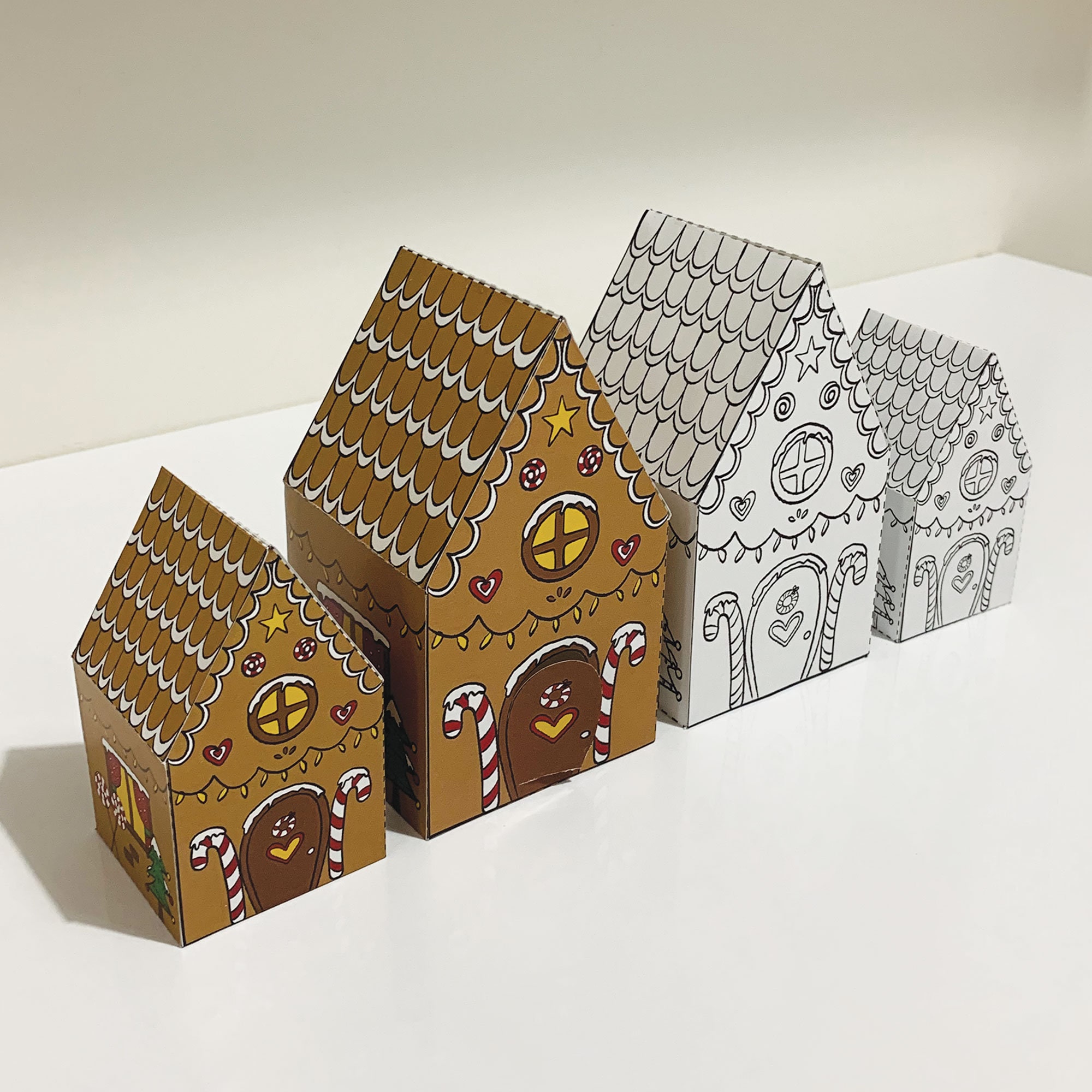 Gingerbread House Paper Craft Activity, Printable Gingerbread House ...