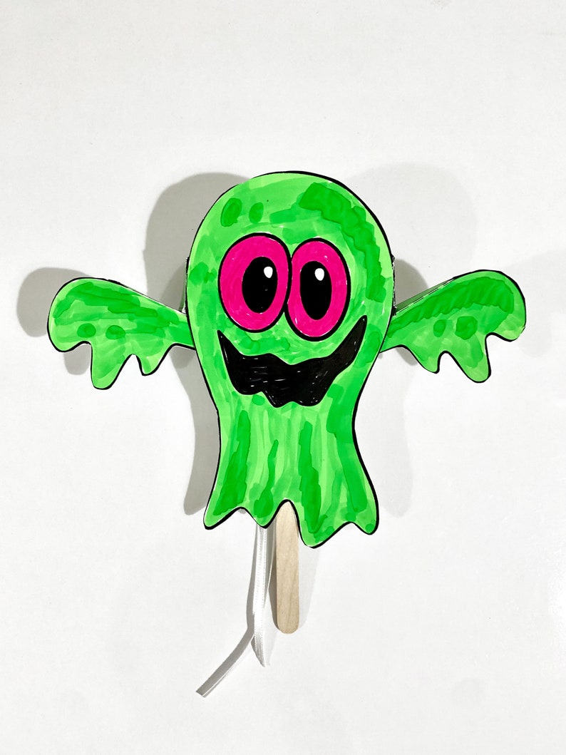 Printable Movable Halloween Paper Doll, Paper Bat Doll, Paper Ghost ...