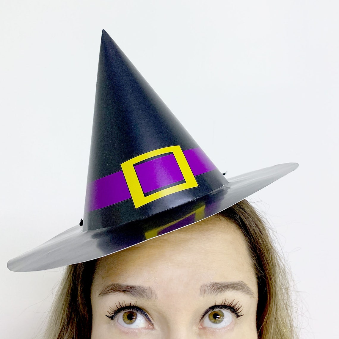 Printable Halloween Witch Hat Craft: DIY Coloring Activity (digital ...