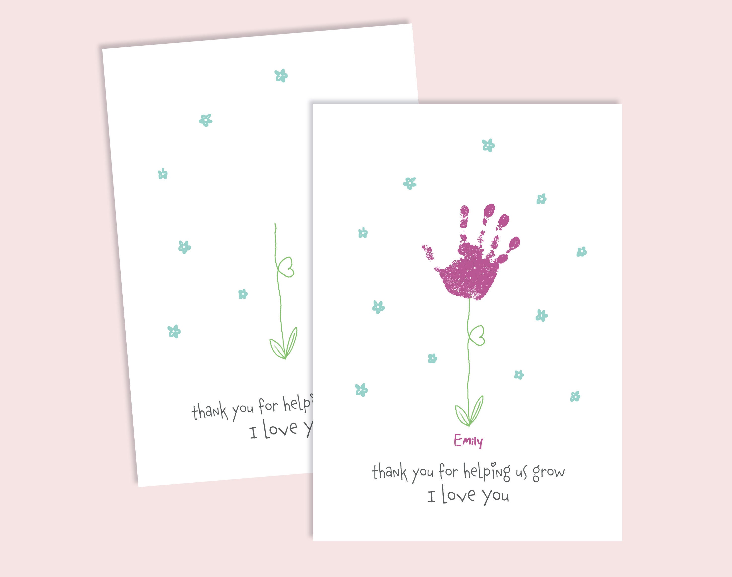 Mother's Day Printable Handprint Keepsake Gift, Personalized Print for ...