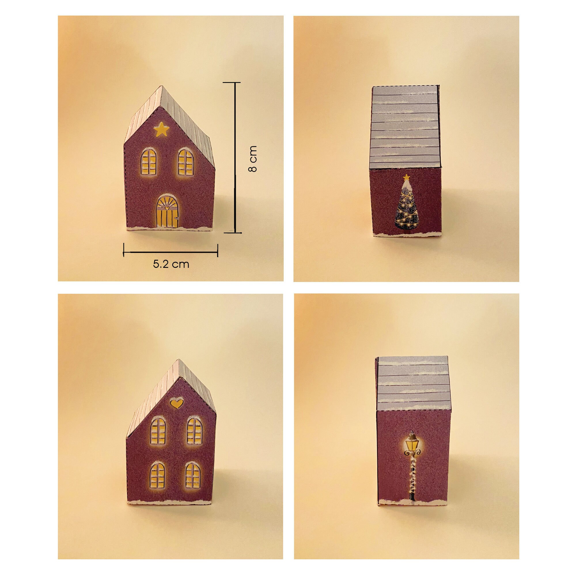 Christmas House Paper Craft Activity, Printable Christmas House ...