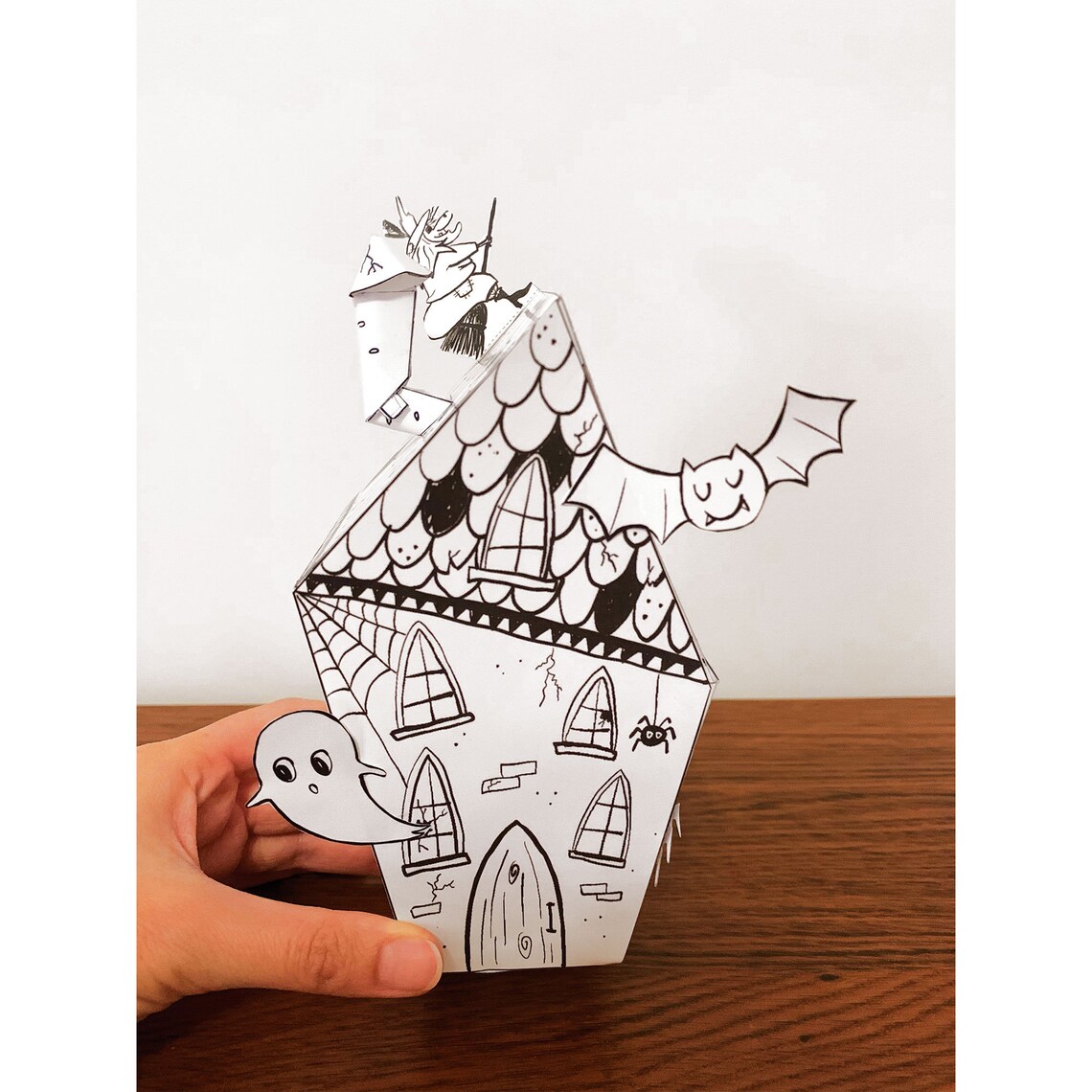 Haunted House Paper Craft Activity Printable Halloween Craft - Etsy