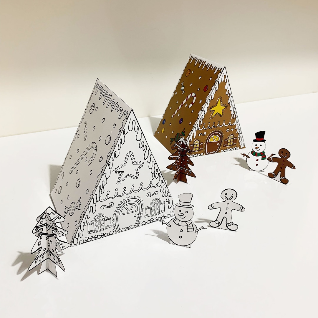 Gingerbread House Printable: Christmas Paper Craft Activity (digital ...