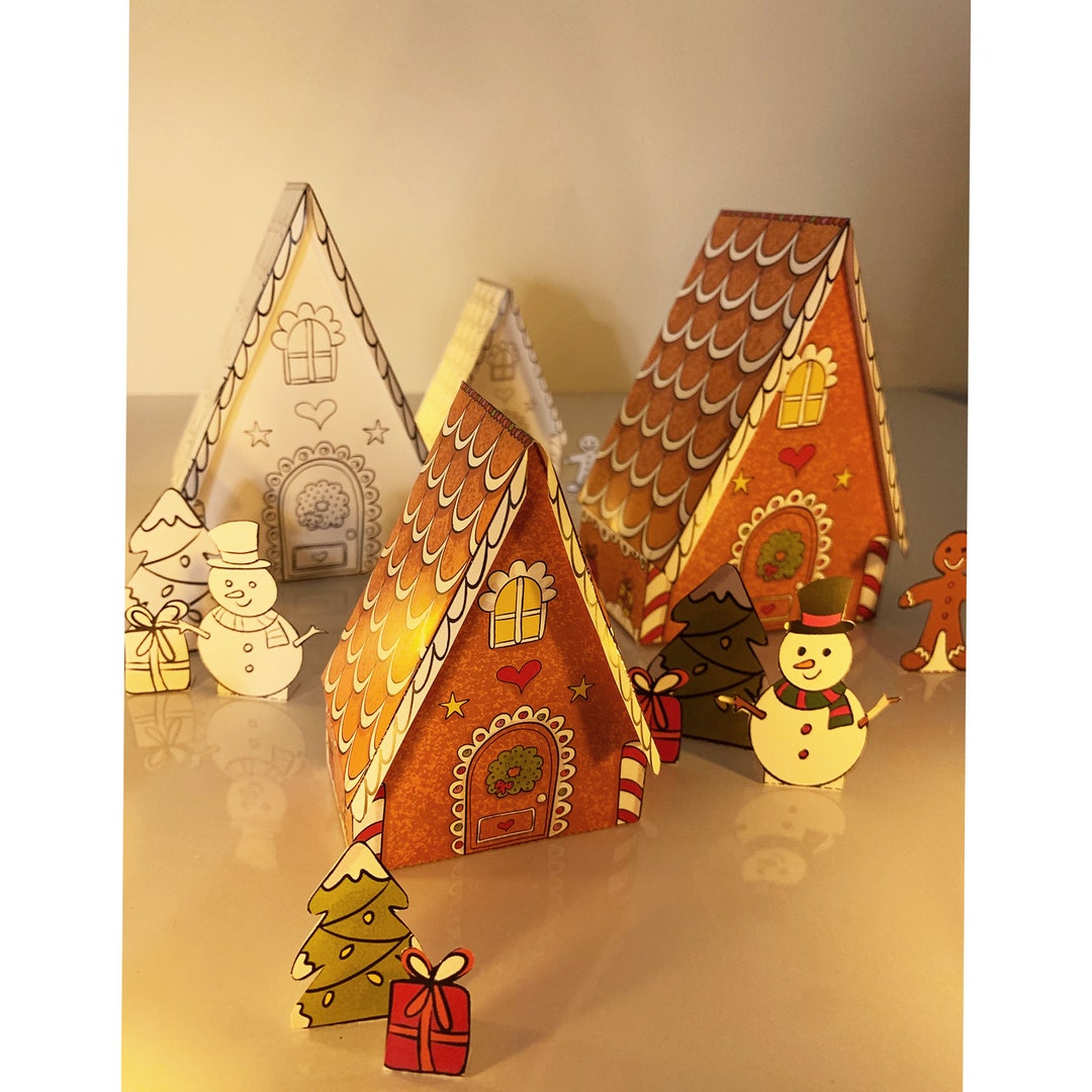 Gingerbread House Printable Paper Craft Activity, Printable House ...