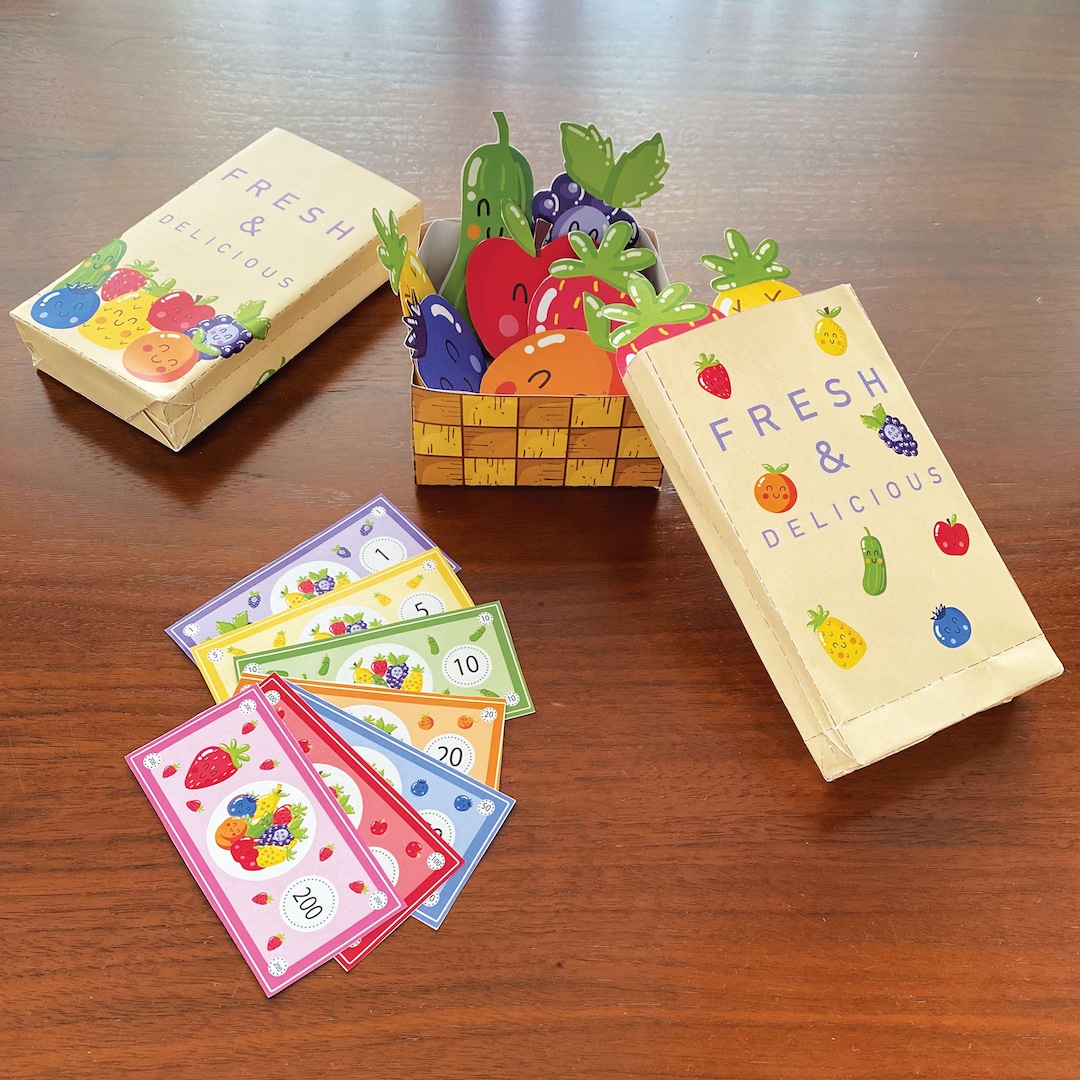 Printable Farmers Market Craft: Kids Fruit & Vegetable DIY (digital ...