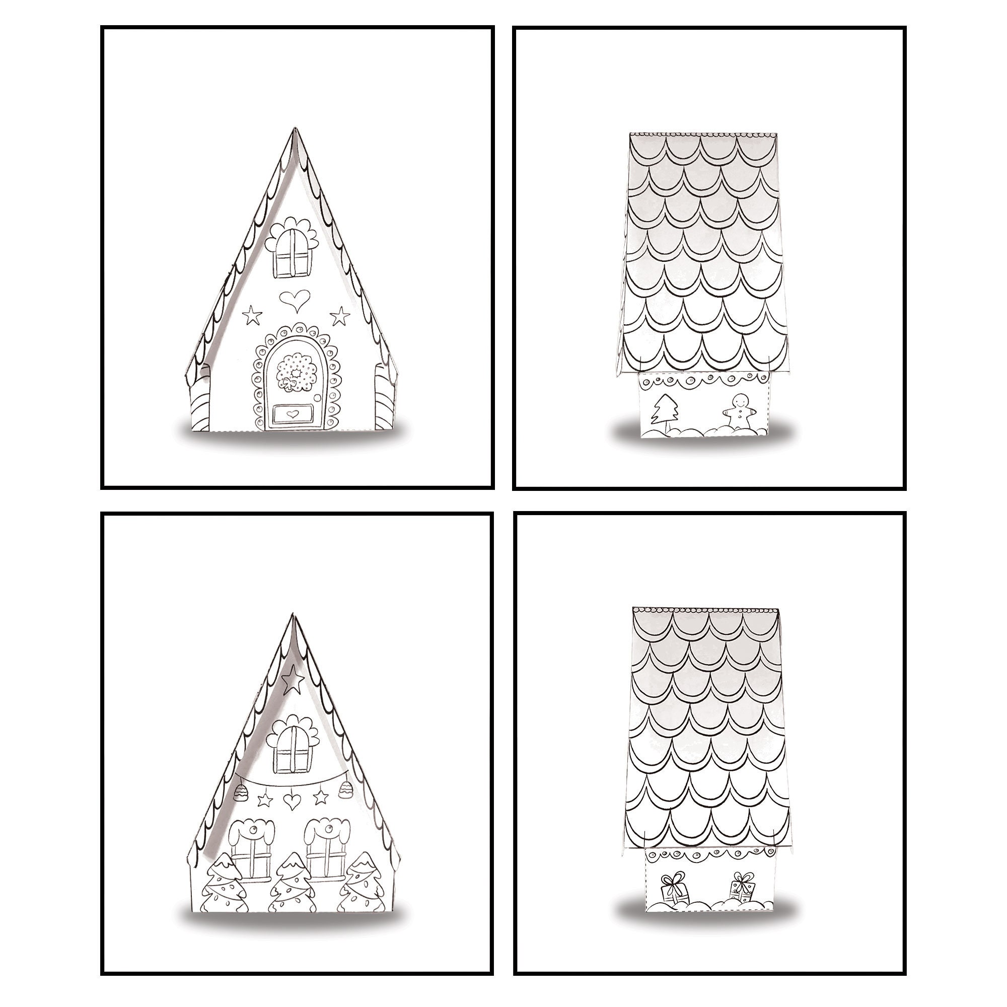 Gingerbread House Printable Paper Craft Activity, Printable House ...