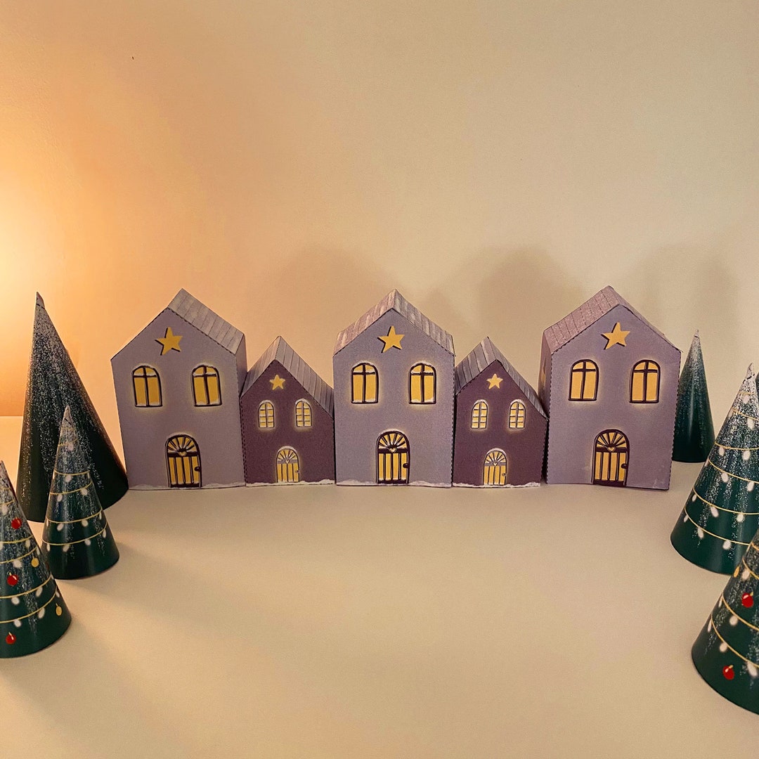 Christmas House Paper Craft Activity, Printable Christmas House ...