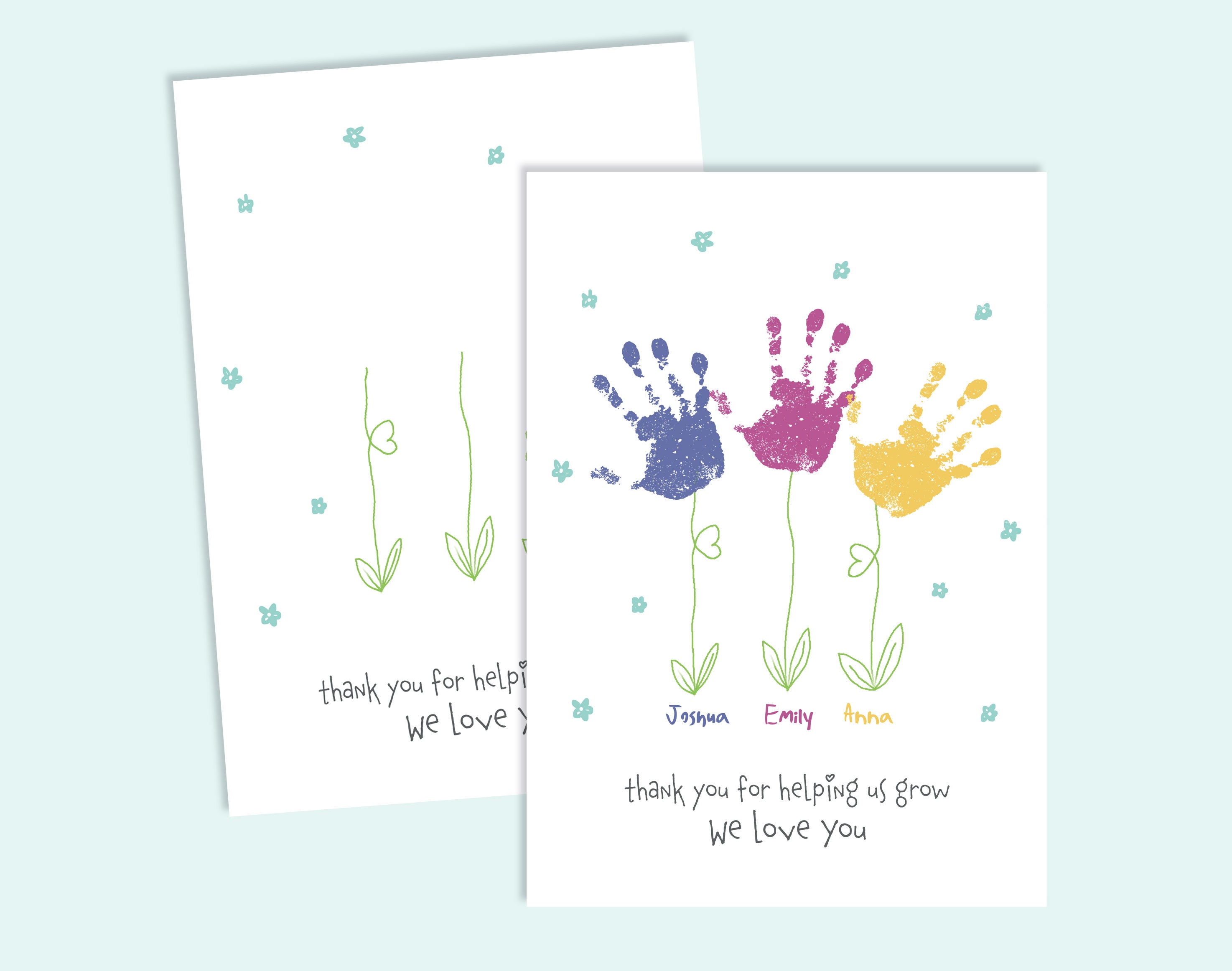 Mother's Day Printable Handprint Keepsake Gift, Personalized Print for ...