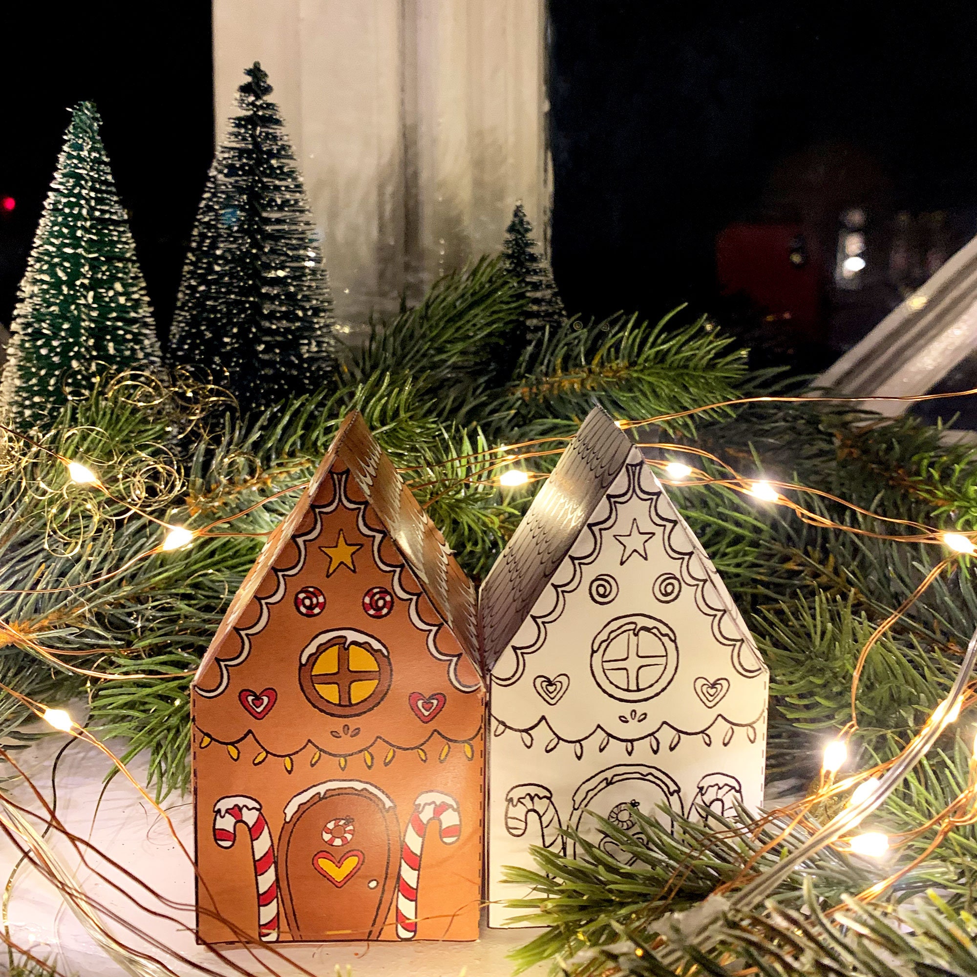 Gingerbread House Paper Craft Activity, Printable Gingerbread House ...