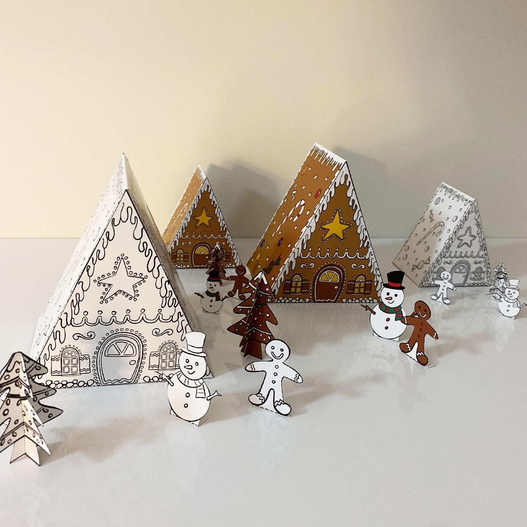 Gingerbread House Printable: Christmas Paper Craft Activity (digital ...