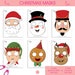 Printable Christmas Character Masks: Coloring Costume (PDF Download) - Etsy