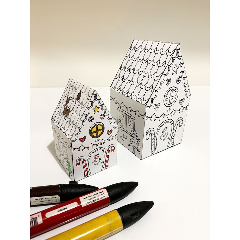 Gingerbread House Paper Craft Activity, Printable Gingerbread House ...