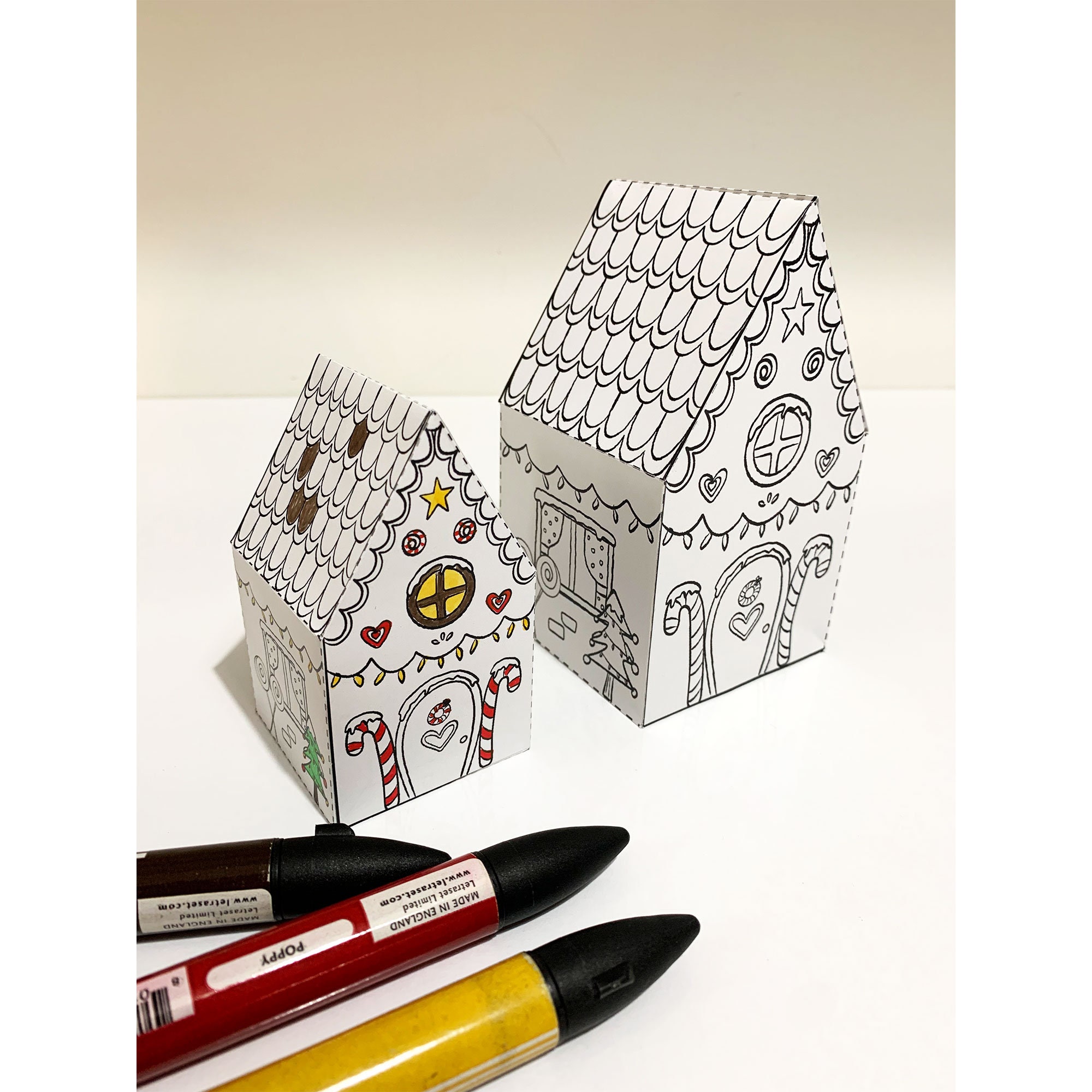 Gingerbread House Paper Craft Activity, Printable Gingerbread House ...
