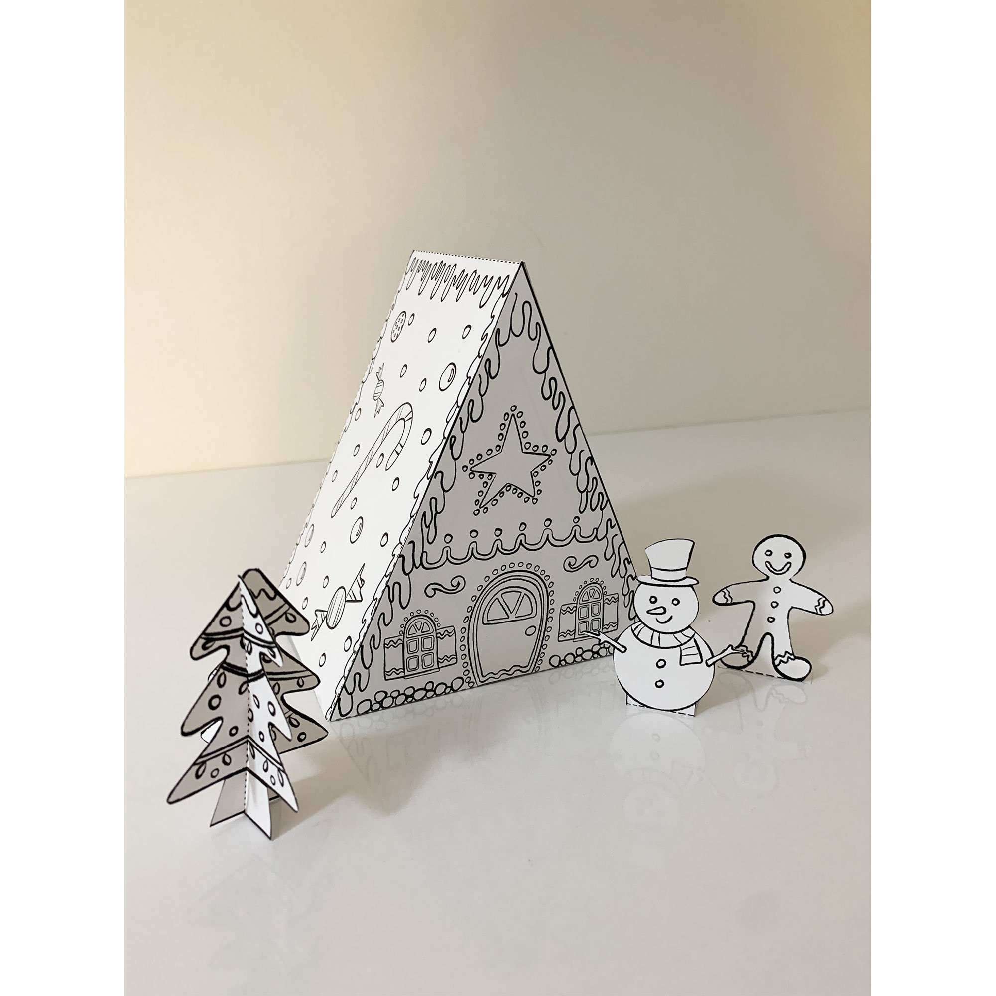 Gingerbread House Printable: Christmas Paper Craft Activity (digital ...