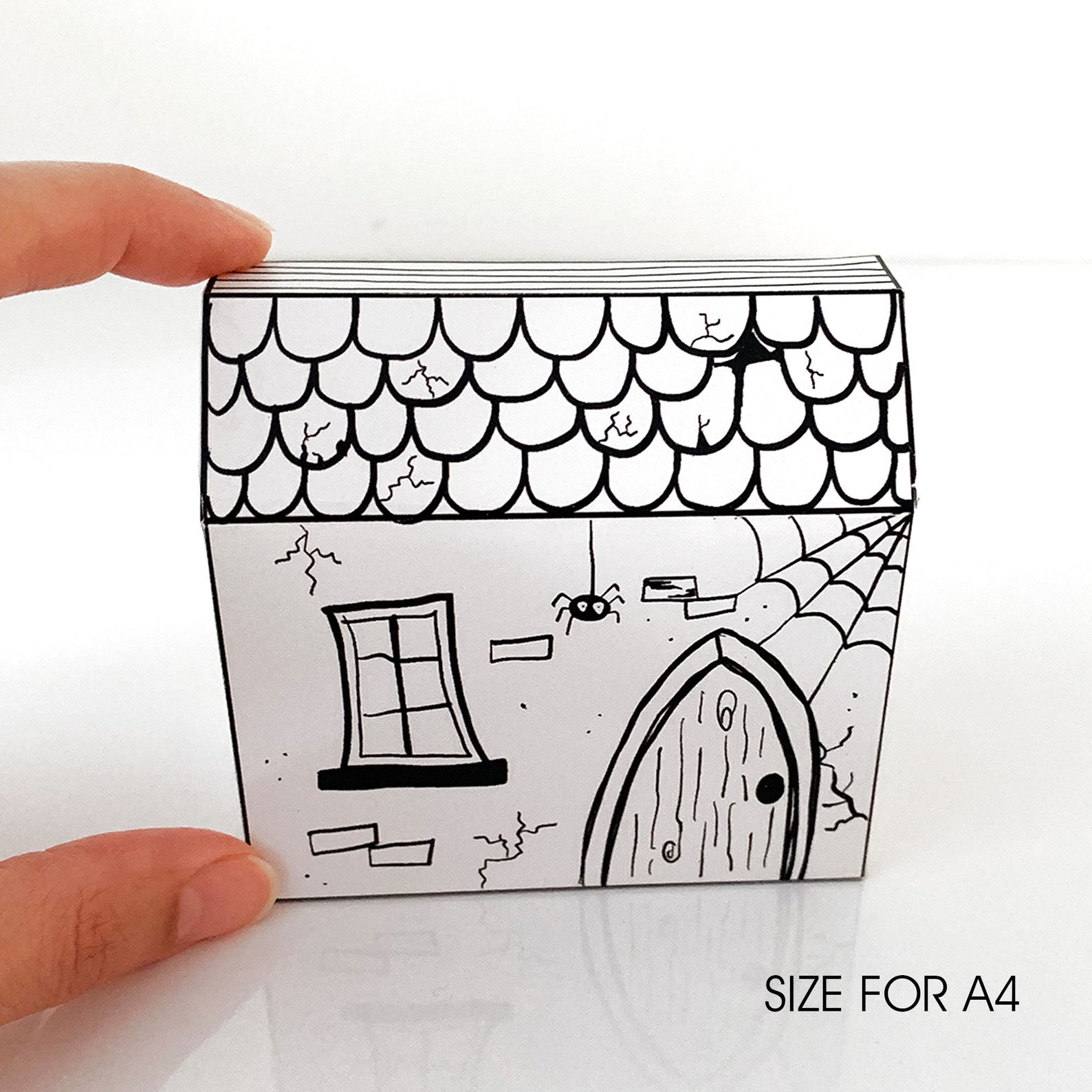 Haunted House Paper Craft Activity, Printable Halloween House ...