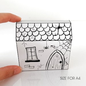 Haunted House Paper Craft Activity, Printable Halloween House ...