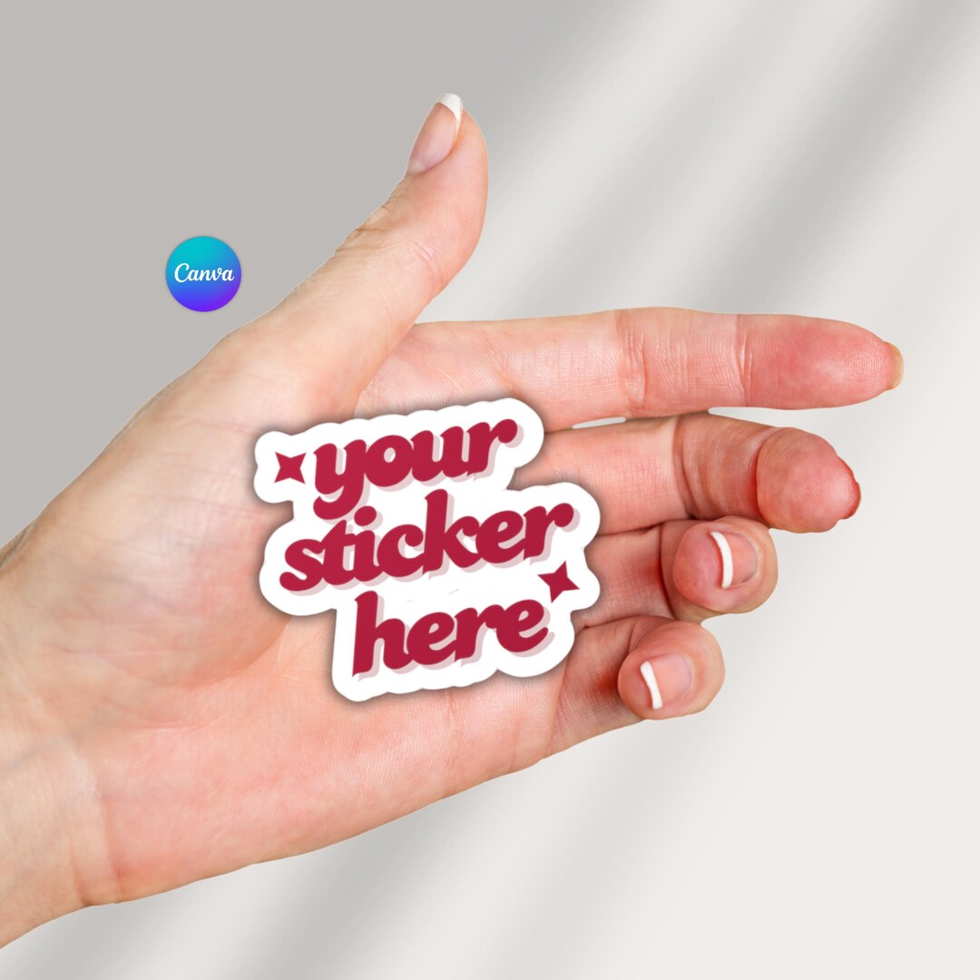Die Cut Sticker Mockup, Sticker Mockup, Printify Sticker Mockup, Phone ...