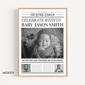 Customizable Newspaper Poster Template: Friendship Wall Art (digital ...