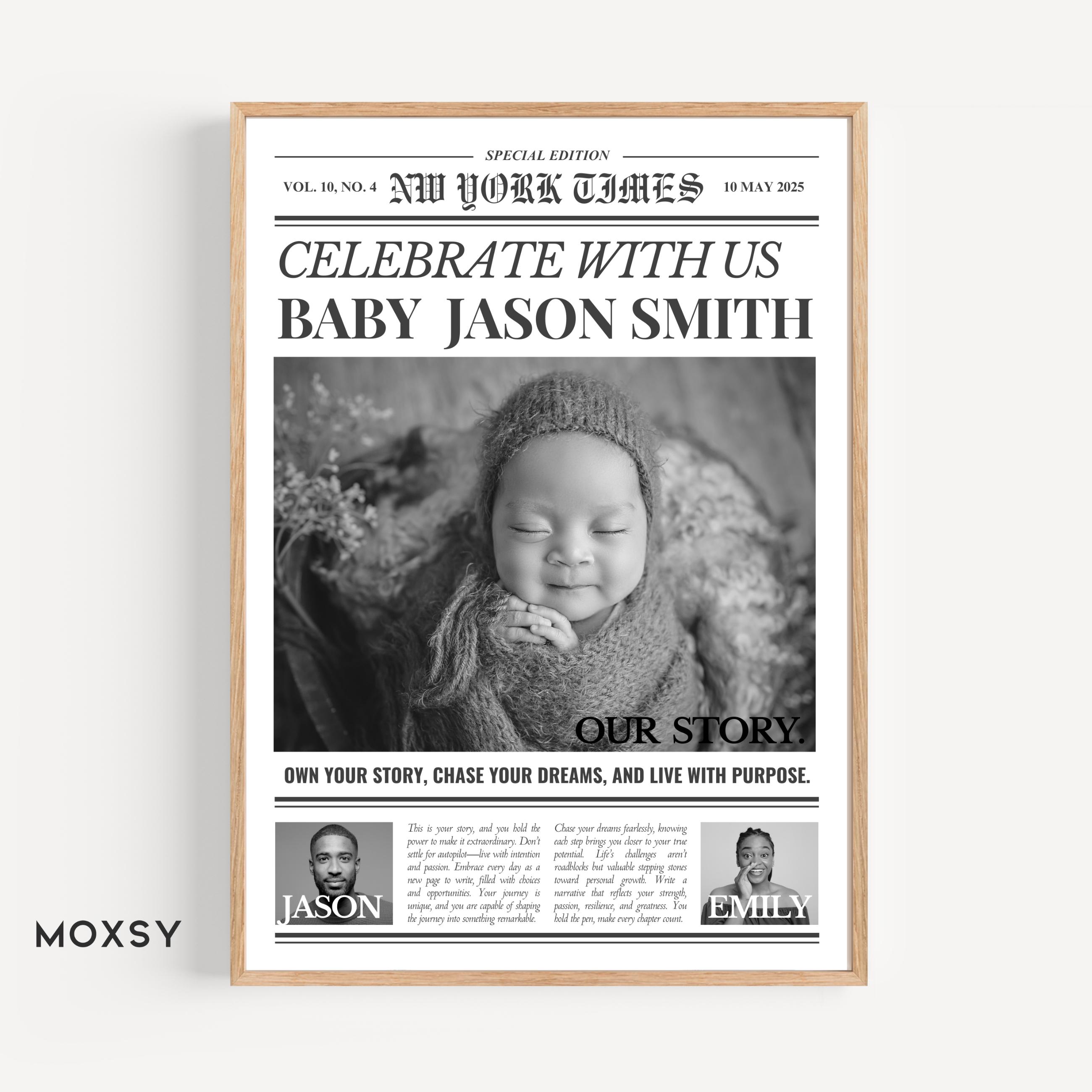 Customizable Newspaper Style Poster Template: Canva Wall Art (digital ...