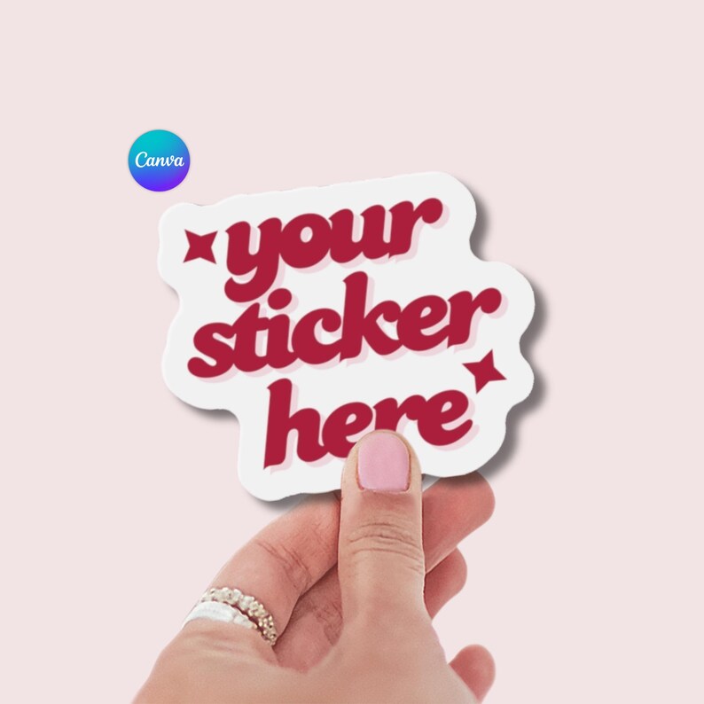 Hand Holding Sticker Mockup: Canva PNG Template (digital Download ...
