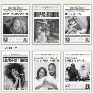 Customizable Newspaper Poster Template: Friendship Wall Art (digital ...
