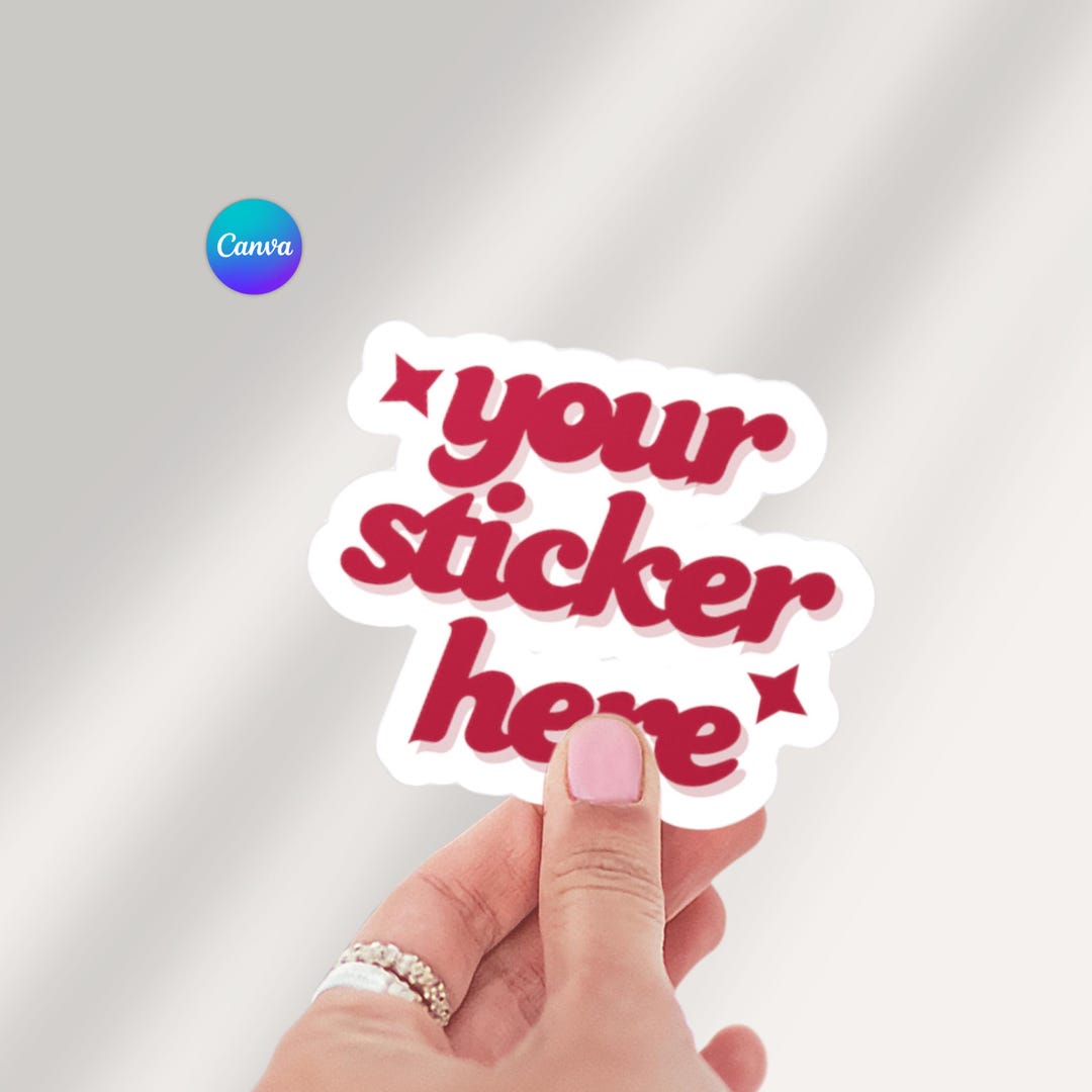 Die Cut Sticker Mockup, Sticker Mockup, Printify Sticker Mockup, Phone ...