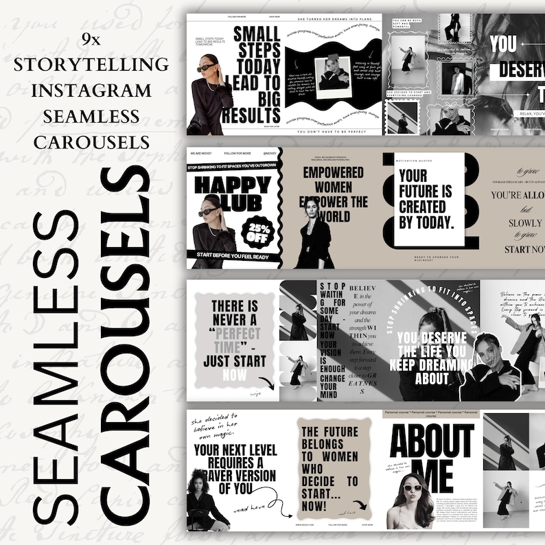 Trendy Instagram Carousel Templates, Bold Design (canva PRO) - Etsy UK