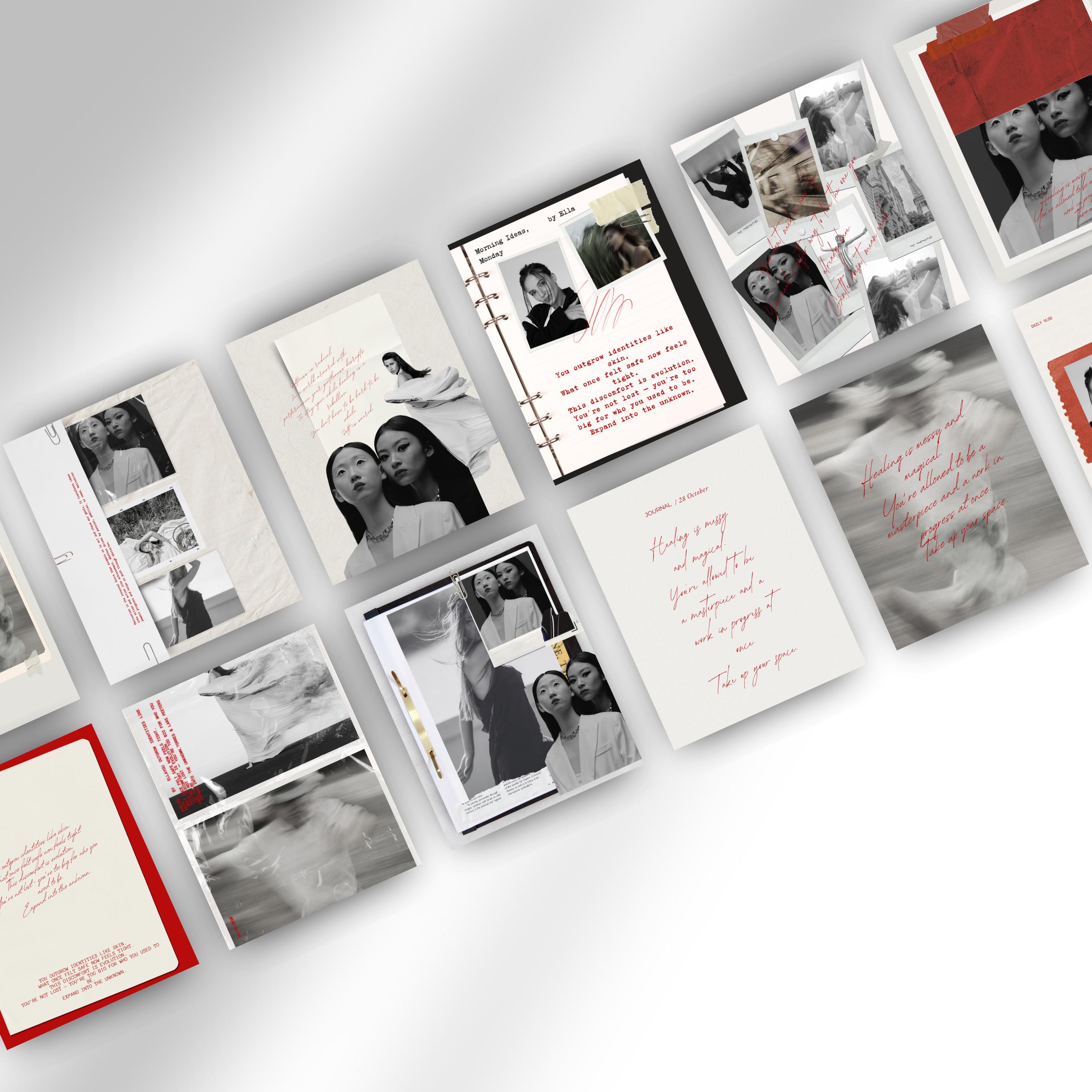 Scrapbook Instagram Post Templates: Artist & Fashion IG (canva PRO ...