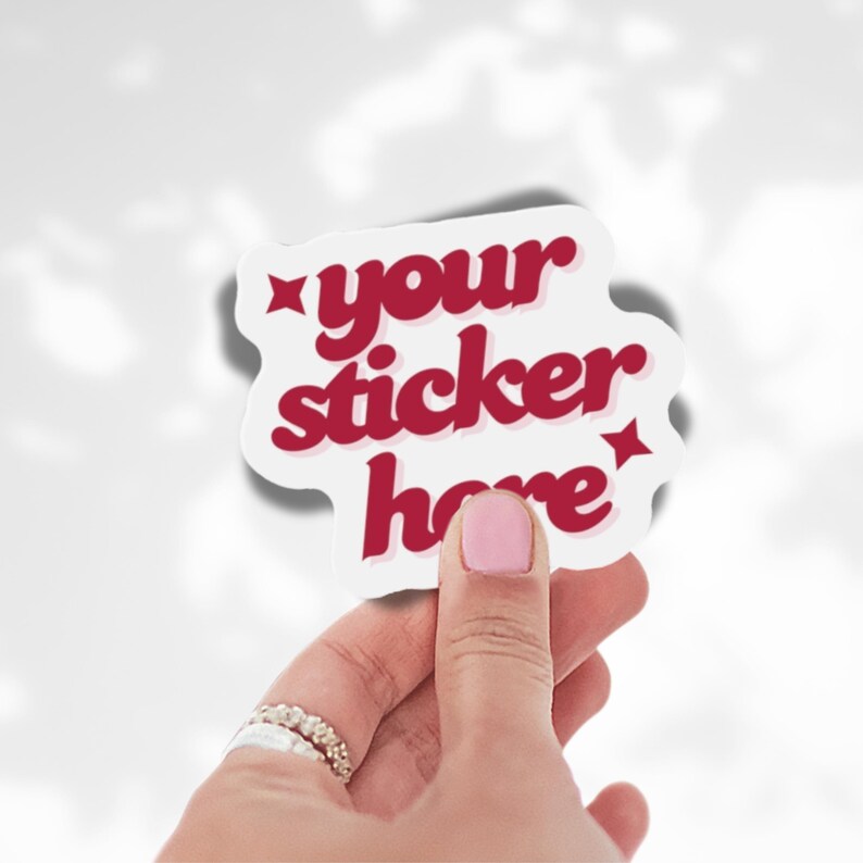 Hand Holding Sticker Mockup: Canva PNG Template (digital Download ...