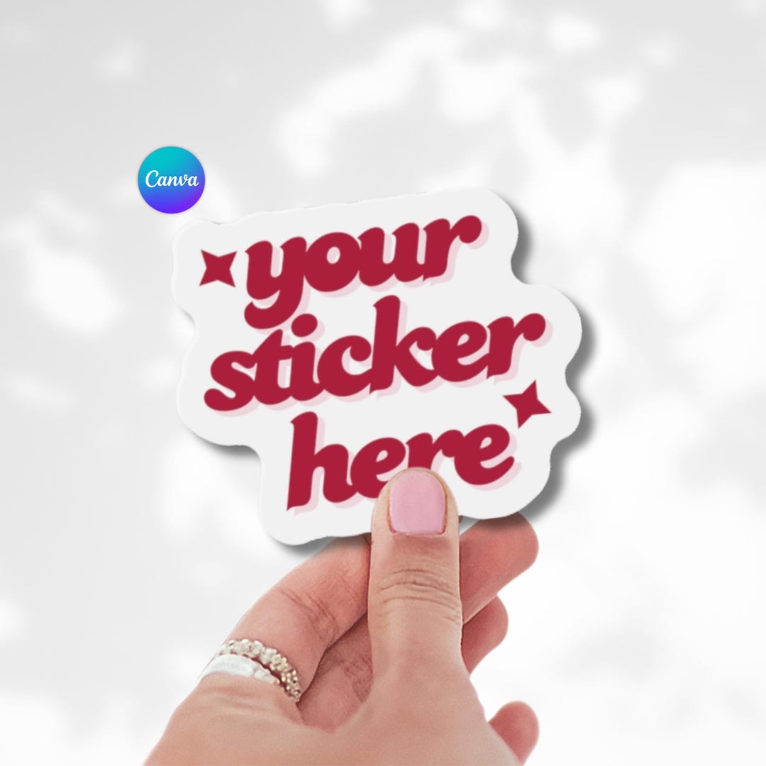 Die Cut Sticker Mockup, Stickers Mock up Hand, Sticker Mockup, Sticker ...
