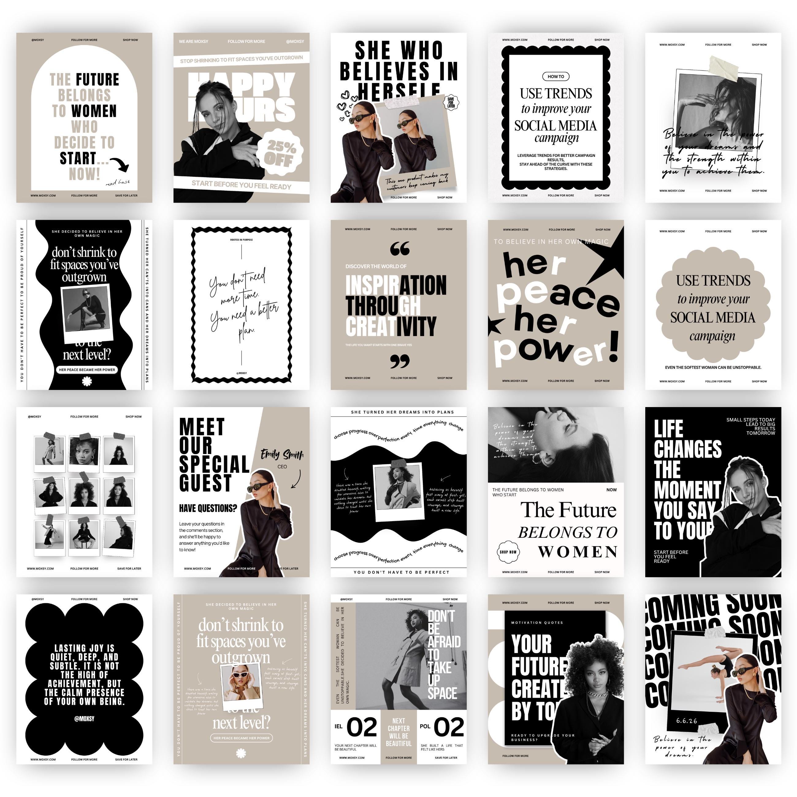 150 Bold Instagram Templates: Storytelling Posts, IG Highlights (canva ...