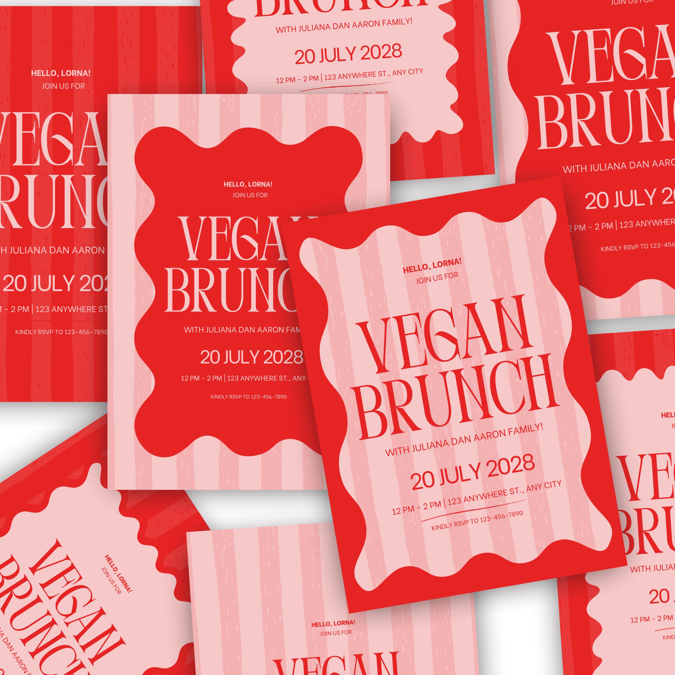 Wavy Invitation Bundle: 120 Trendy Canva Templates (JPG & PDF Download ...
